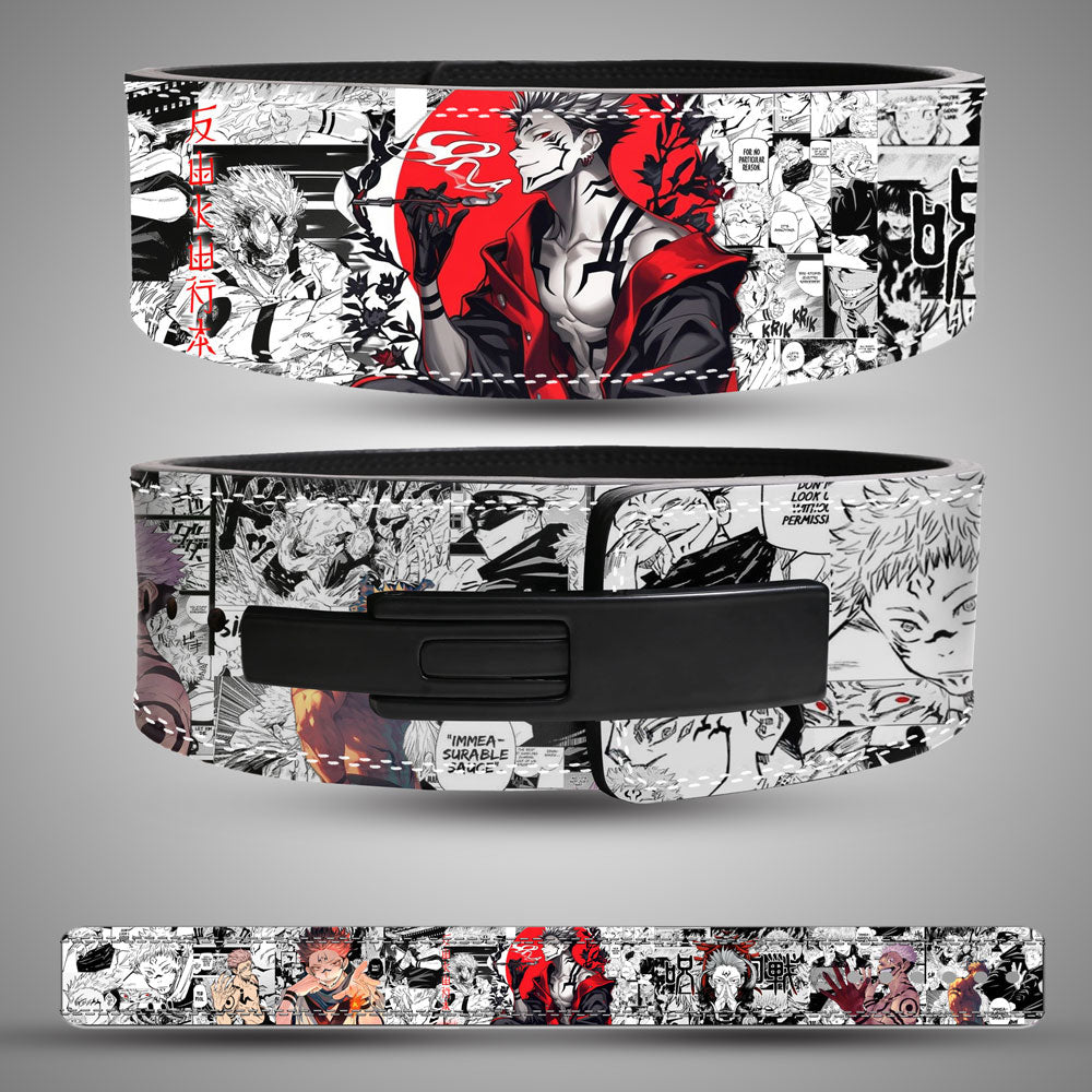 Sukuna Weightlifting Belt – Custom Anime Leather Gym Belt – RAD Ultimate